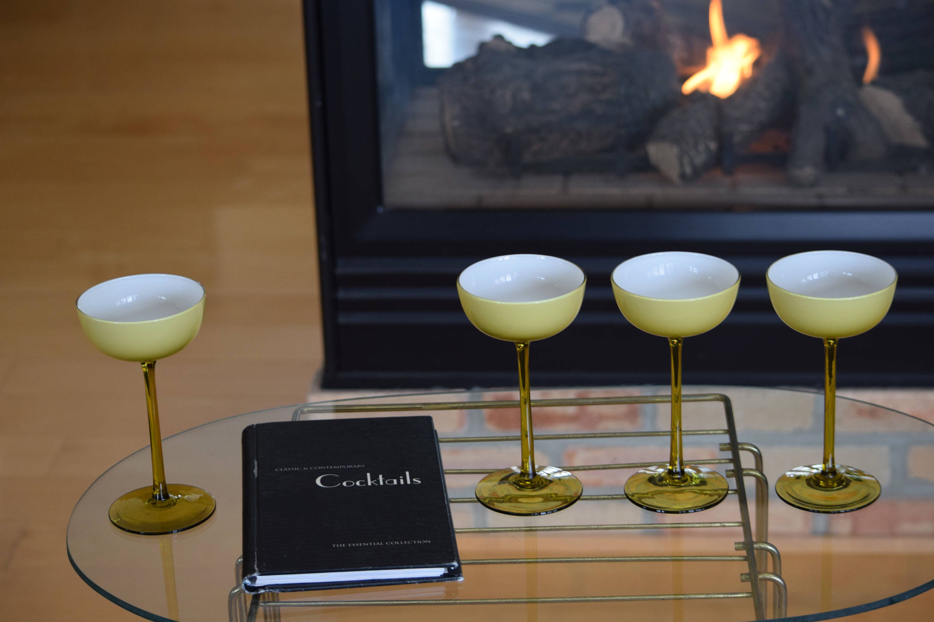 Reserved for Angela- sold -Vintage Chartreuse Champagne Cocktail Coupes ...