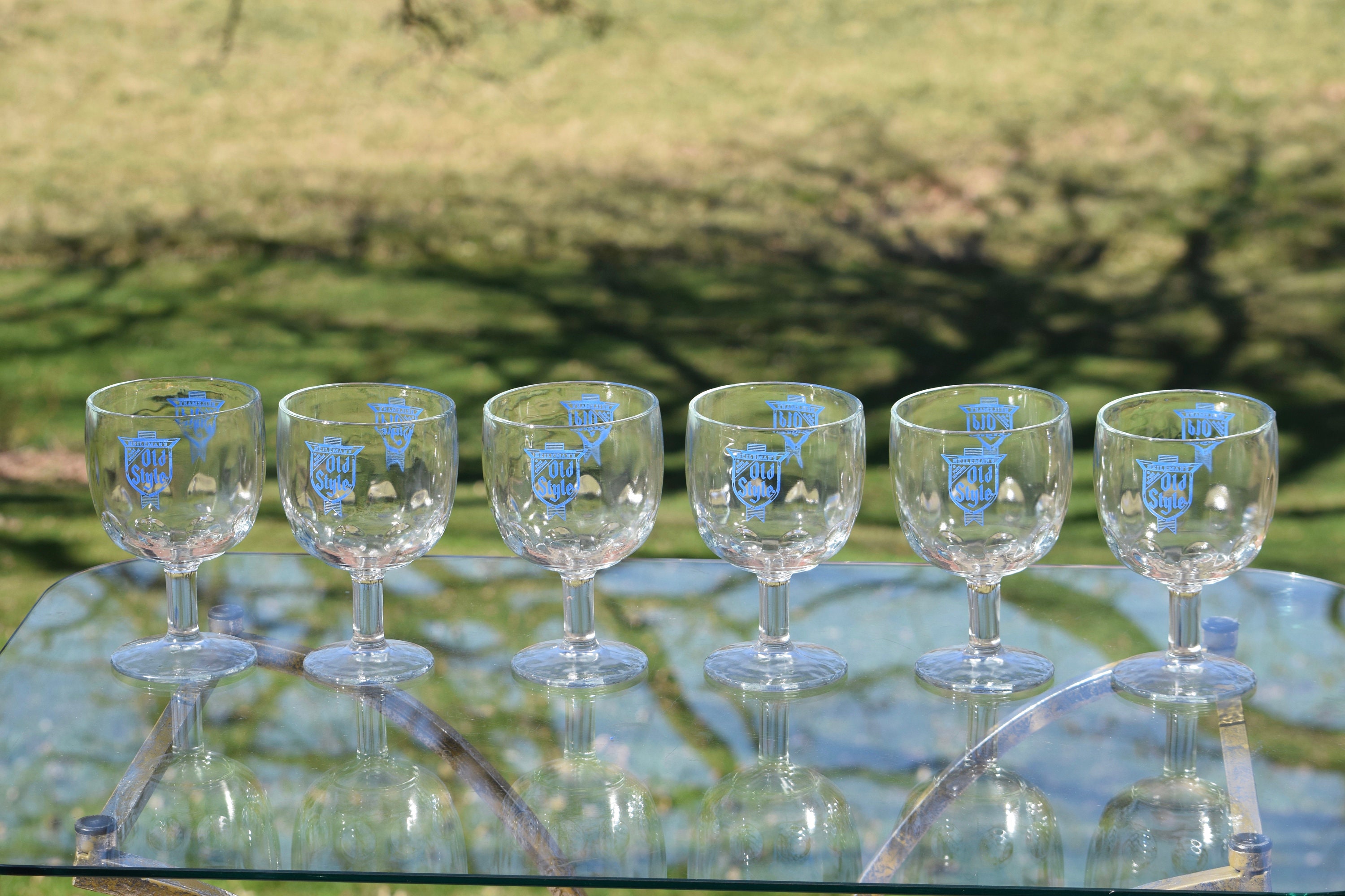 Vintage Old Style Beer Glasses Set Of 6 Vintage Old Style Beer Goblets Home Bar Beer Glasses