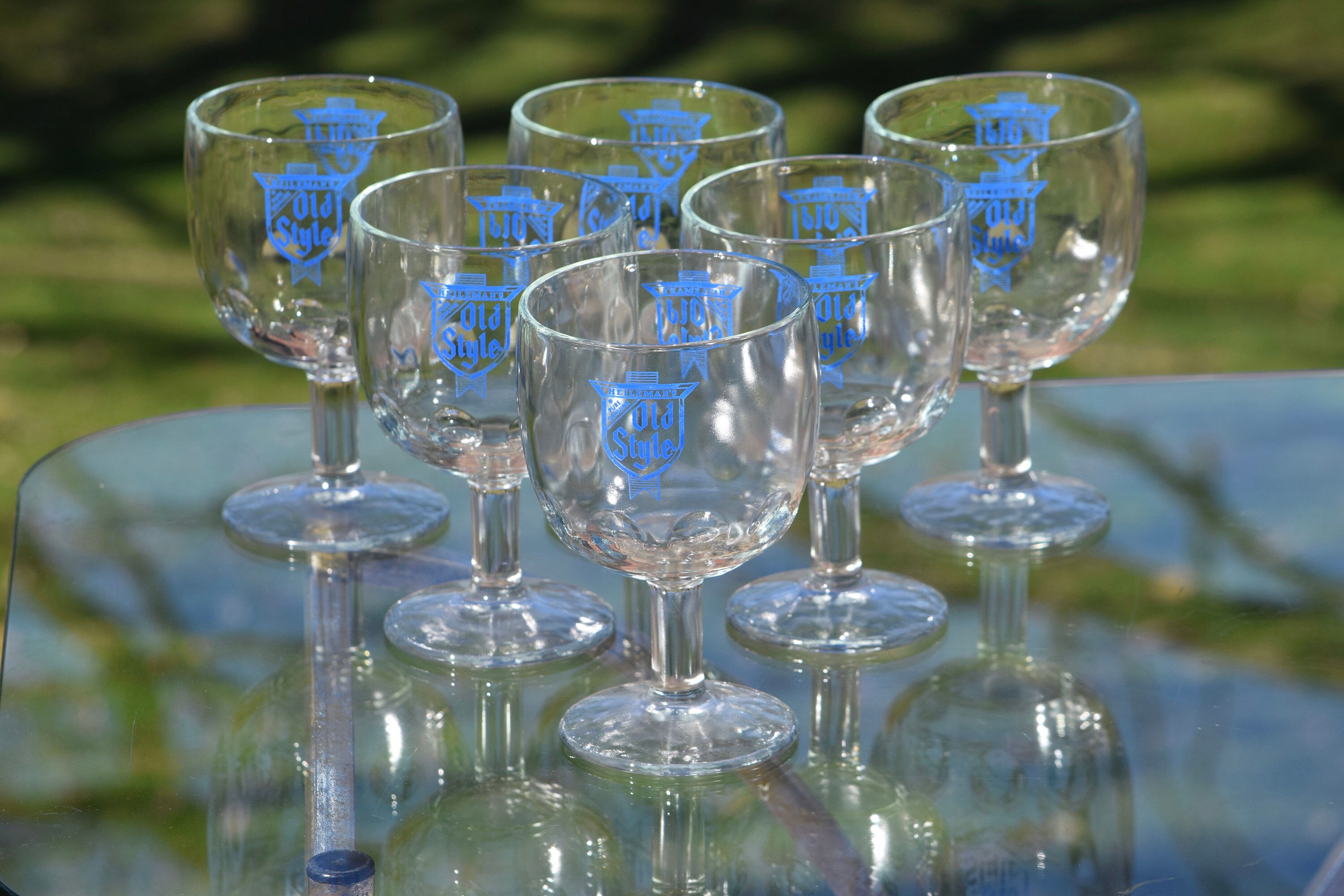 Vintage Old Style Beer Glasses Set Of 6 Vintage Old Style Beer Goblets Home Bar Beer Glasses