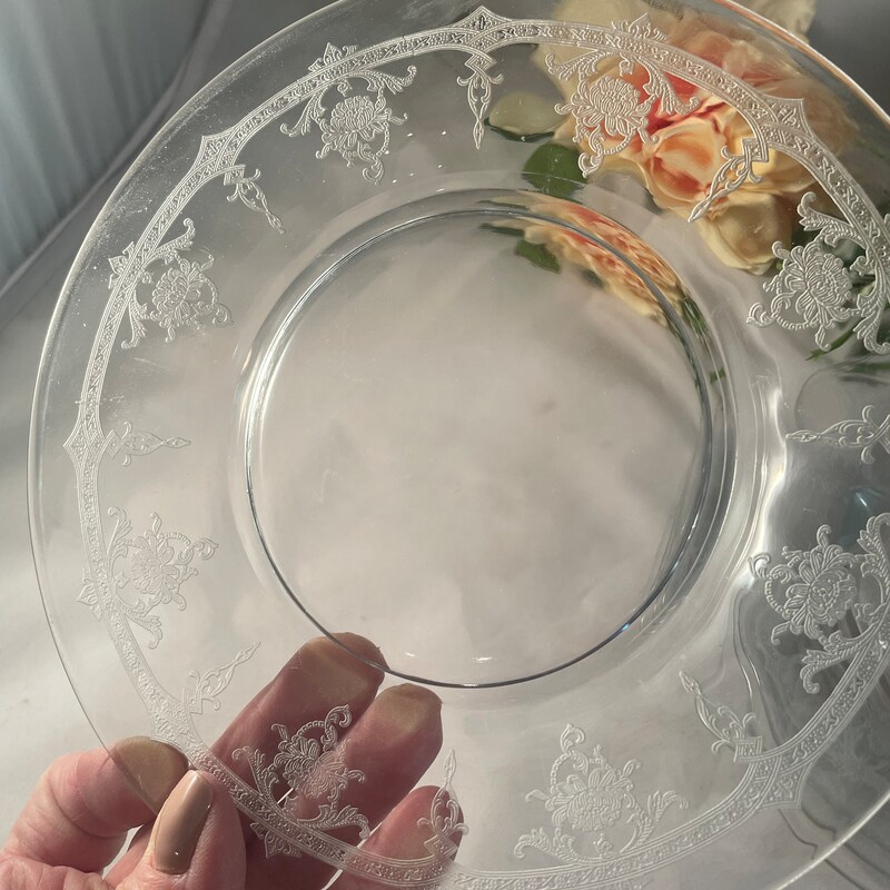 Vintage Glass Plates - Etsy
