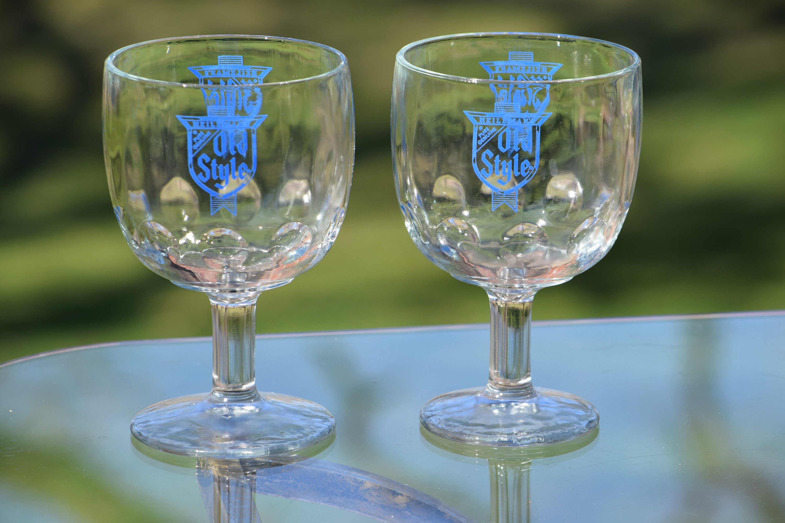 Vintage Old Style Beer Glasses Set Of 6 Vintage Old Style Beer Goblets Home Bar Beer Glasses