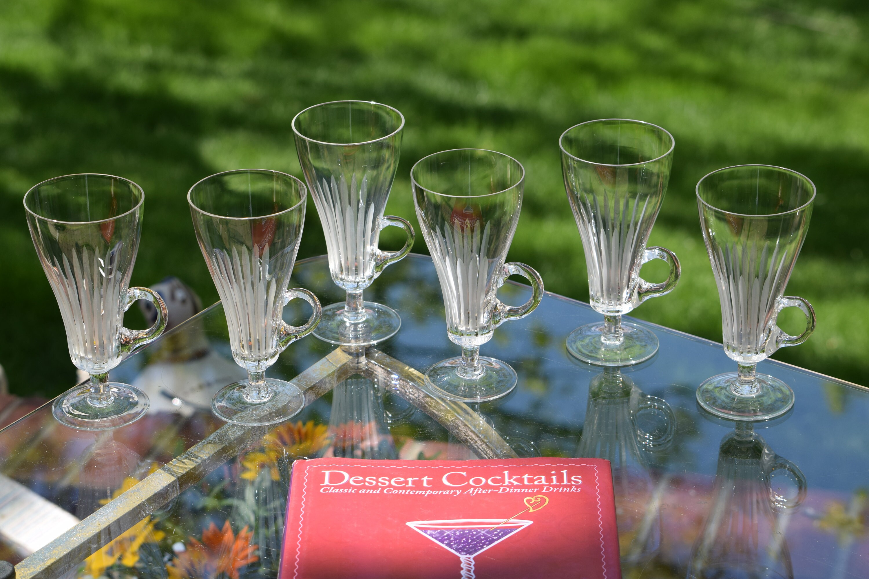 Vintage Etched Cocktail - Hot Toddy Glasses, Set of 6, Mixologist Craft ...