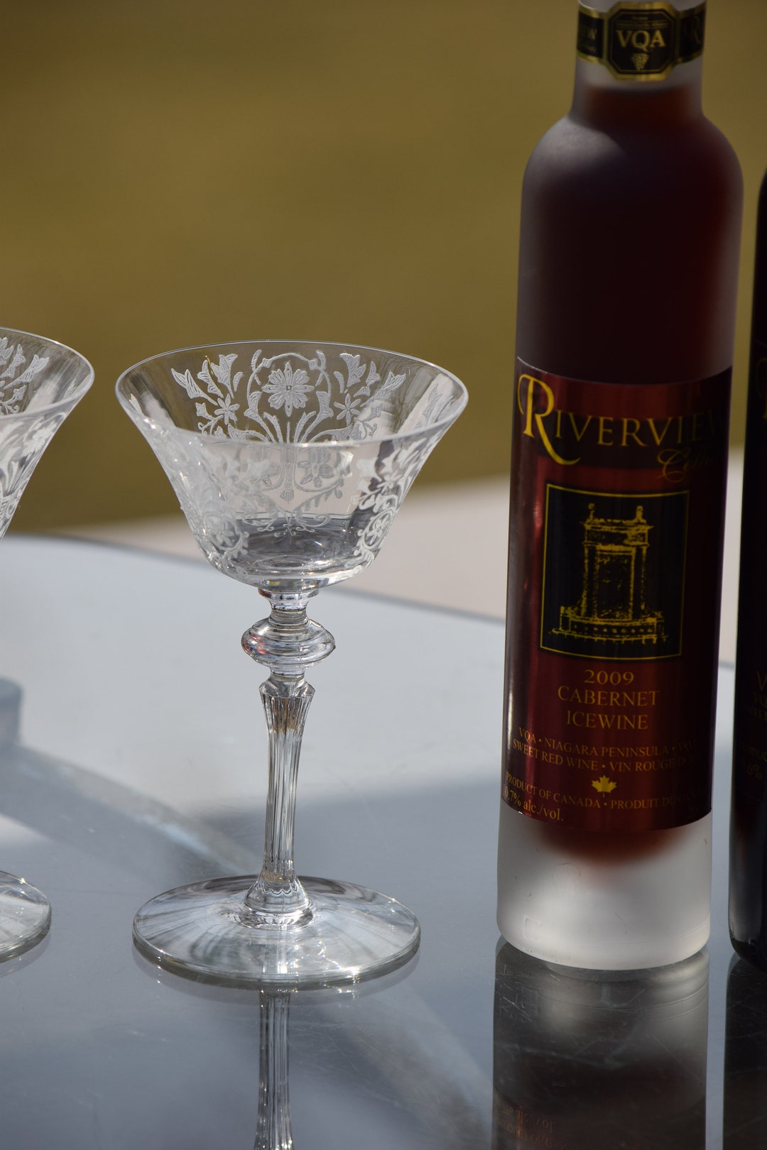 5 Vintage Etched Port Wine ~ Liqueur Glasses, Seneca, 1940's, 3 Oz ...