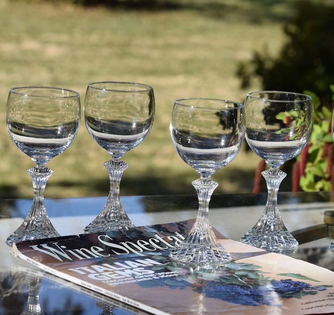 Vintage Mikasa Ritz Crystal Wine Glasses: Set of 6, Elegant Party ...