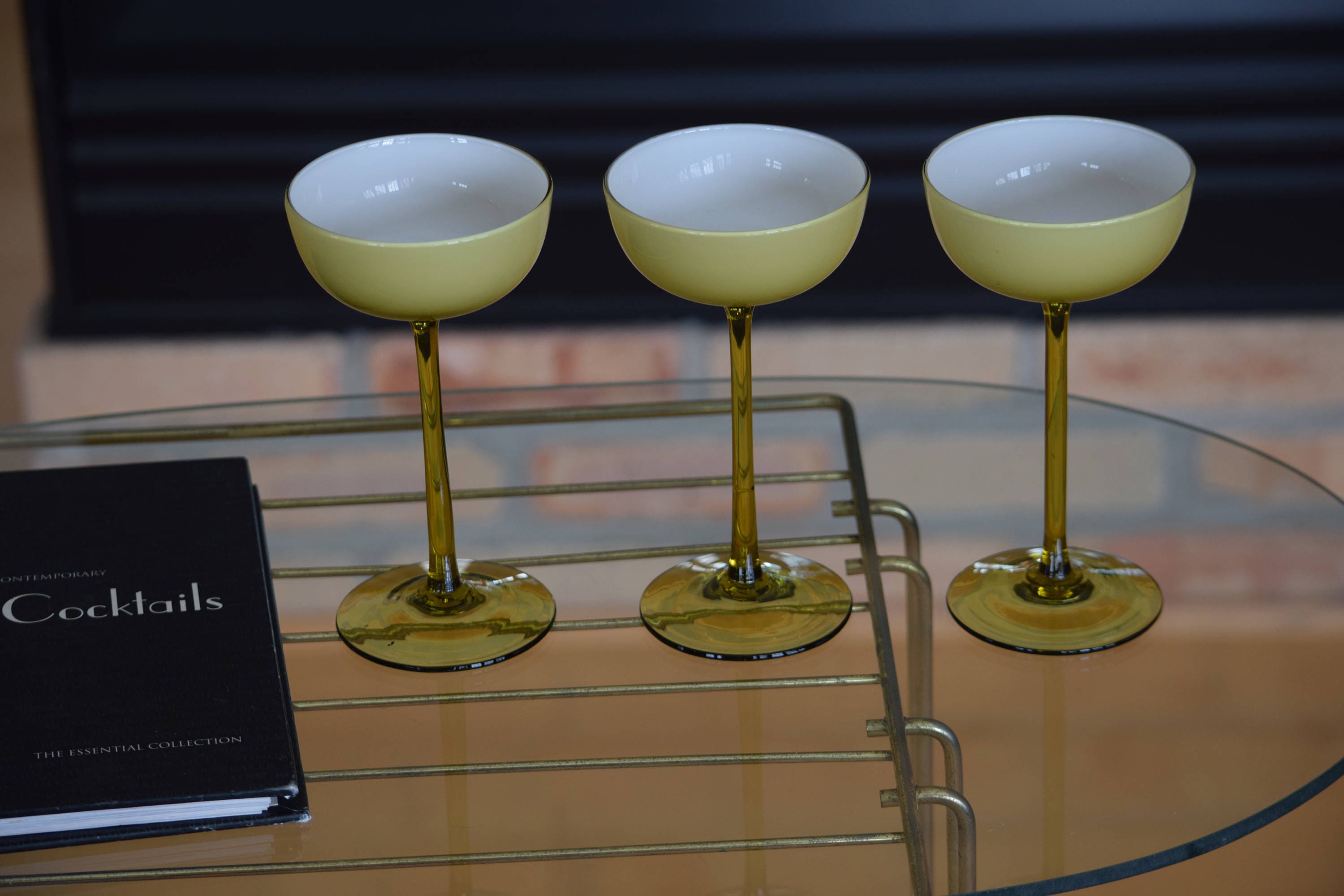 Reserved for Angela- sold -Vintage Chartreuse Champagne Cocktail Coupes ...