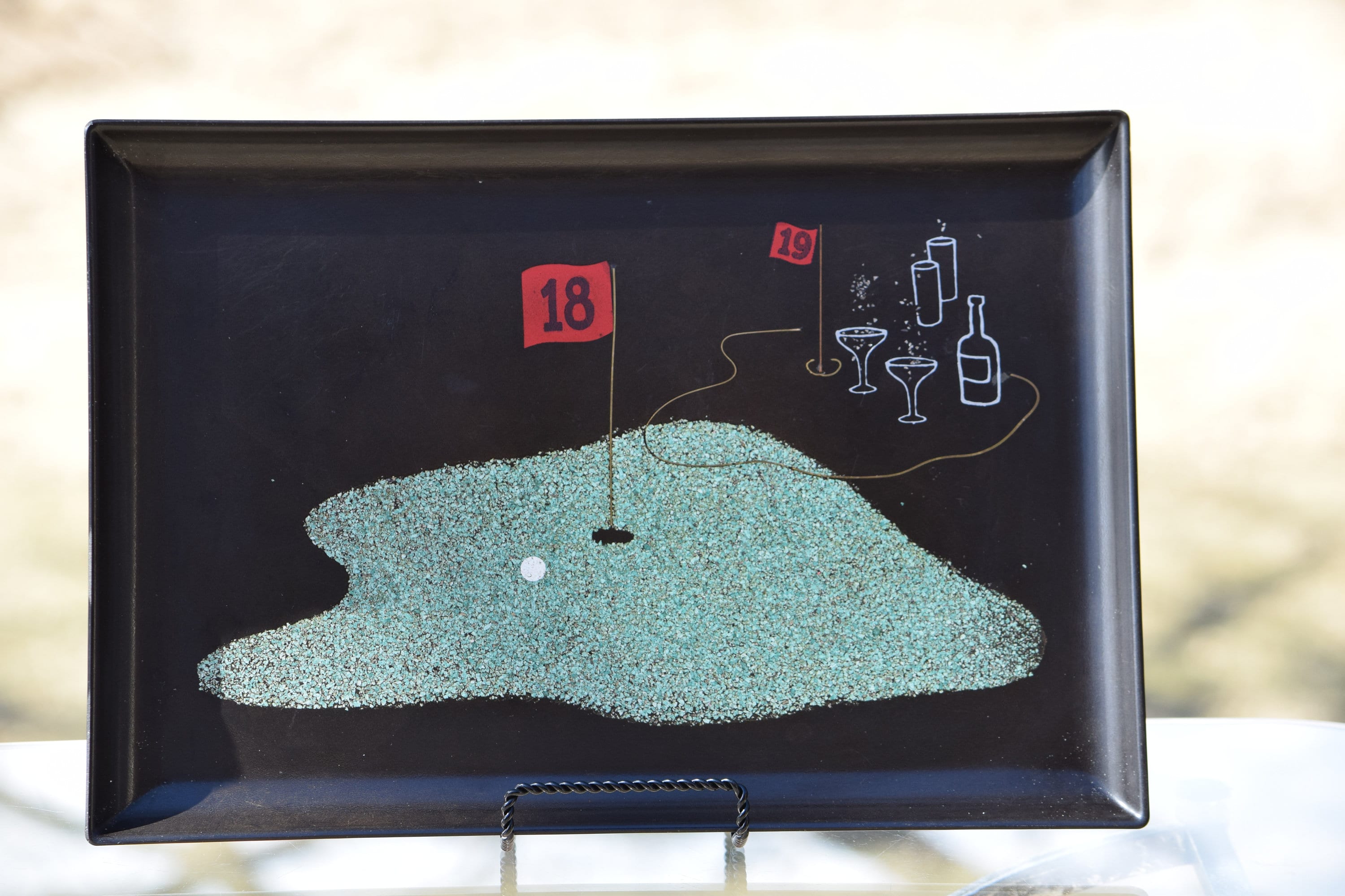 Vintage COUROC Mid Century Golf Cocktail Tray, Vintage Golf Serving ...
