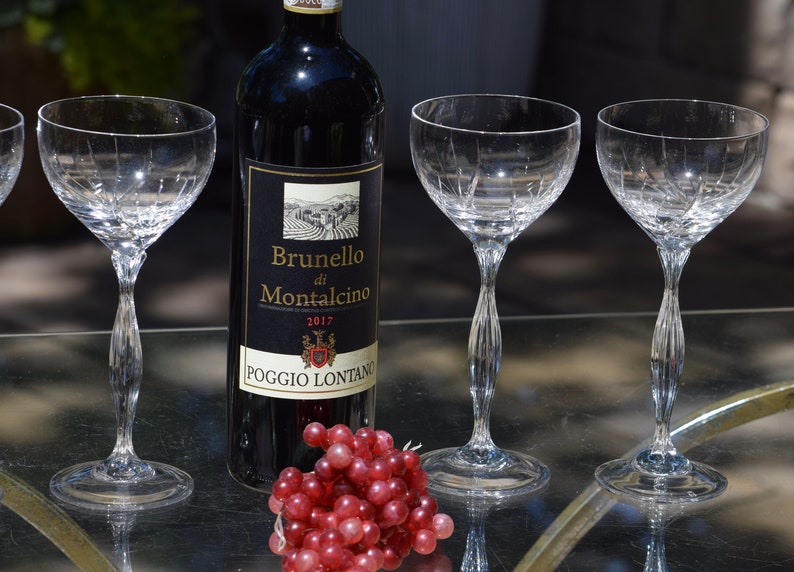 Vintage Spiegelau Crystal Wine Glasses: Twisted Stem Champagne Coupe - Etsy