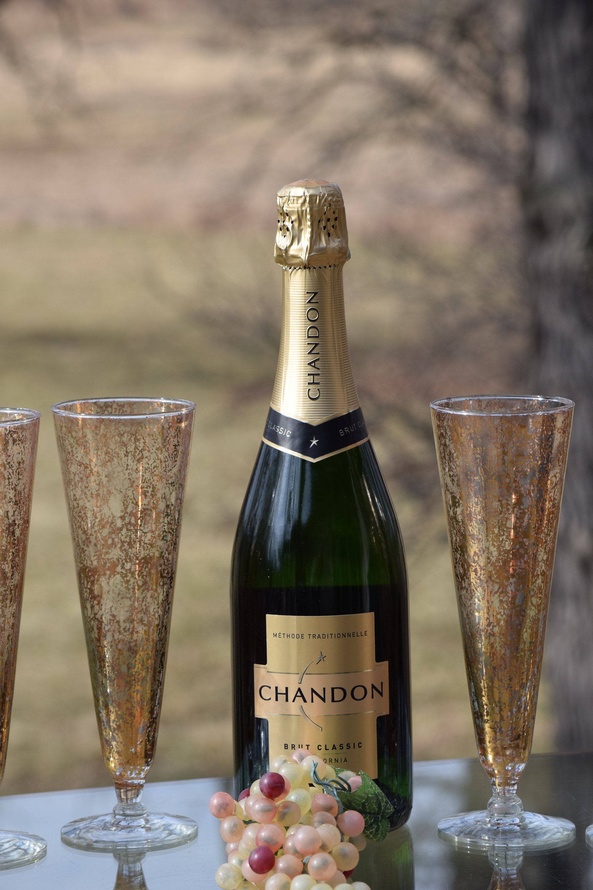 Vintage Gold Iridescent Cocktail - Champagne Glasses, Set of 5, Vintage ...