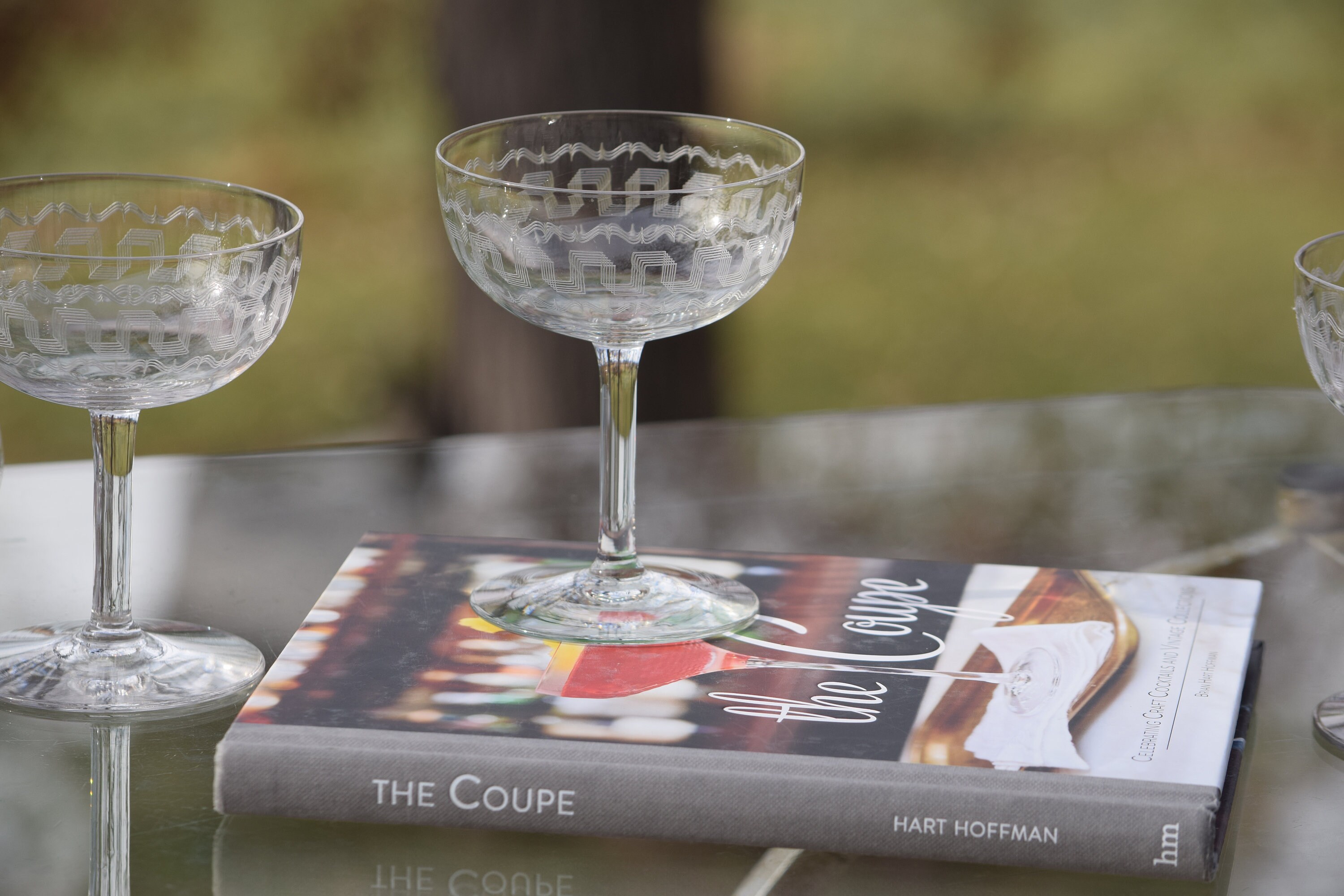 Vintage Needle Etched CRYSTAL Cocktail Glasses, Set of 6, Fostoria ...