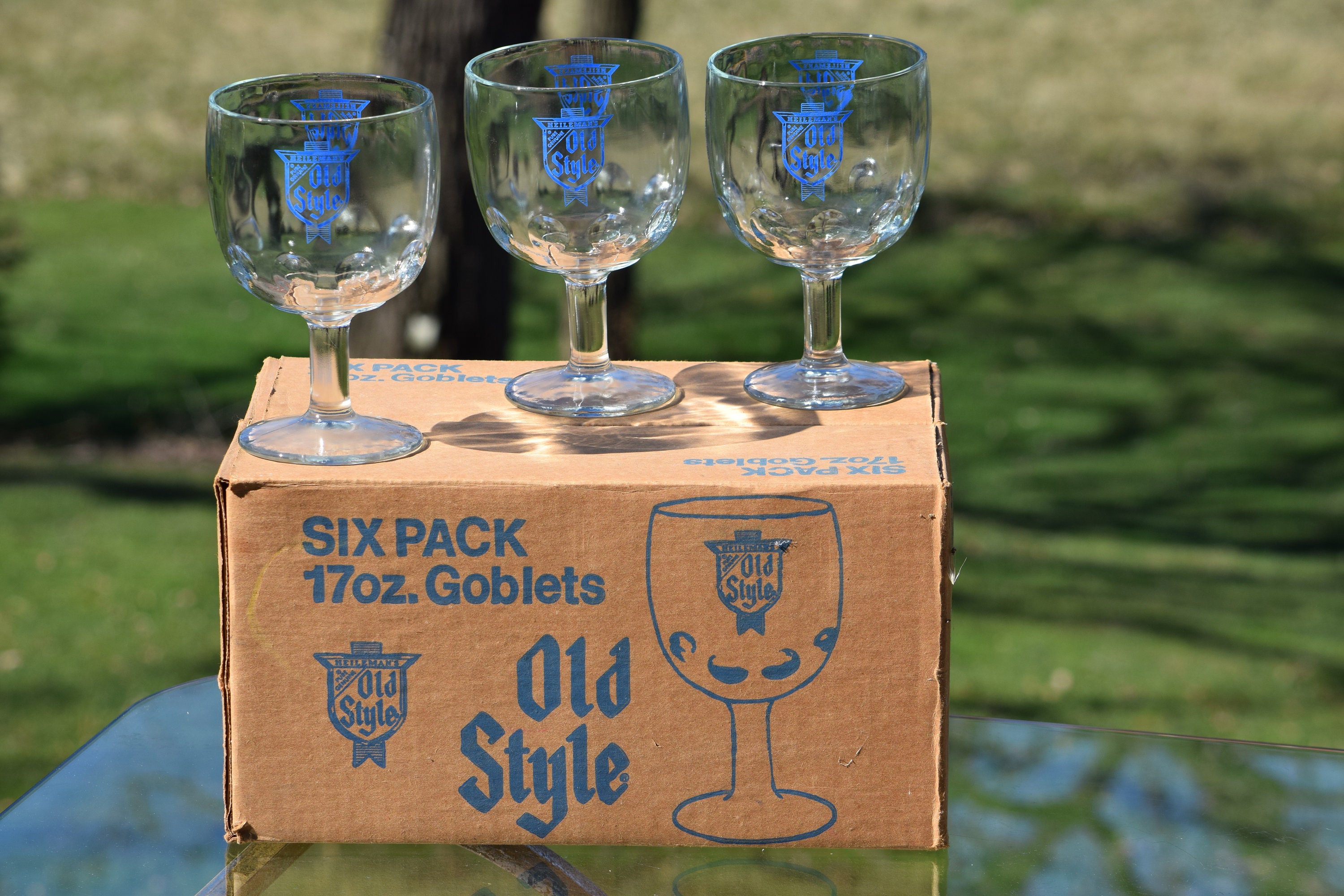 Vintage Old Style Beer Glasses Set Of 6 Vintage Old Style Beer Goblets Home Bar Beer Glasses