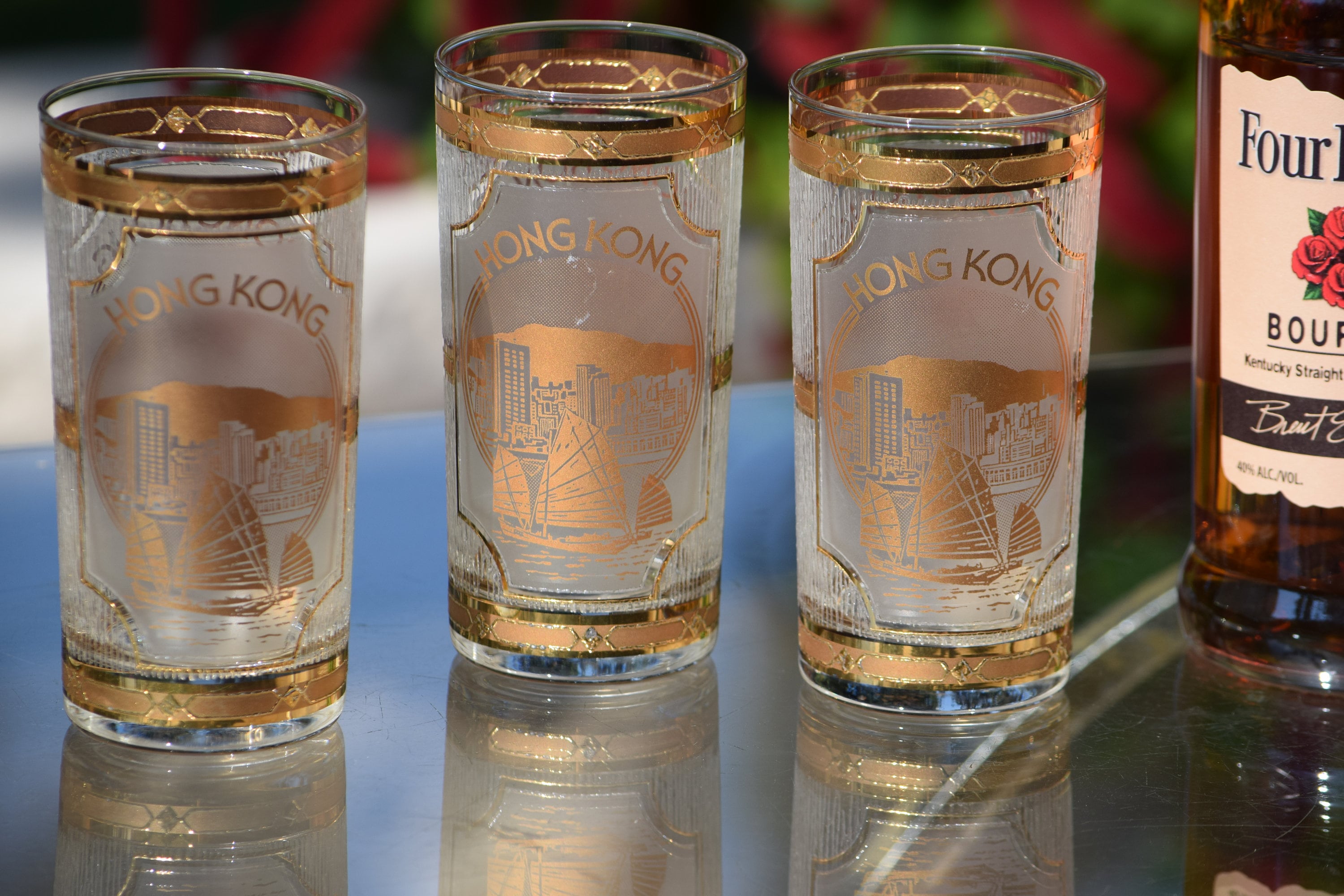 4 Vintage Hong Kong CULVER Cocktail Glasses, 1960's, Hong Kong ...