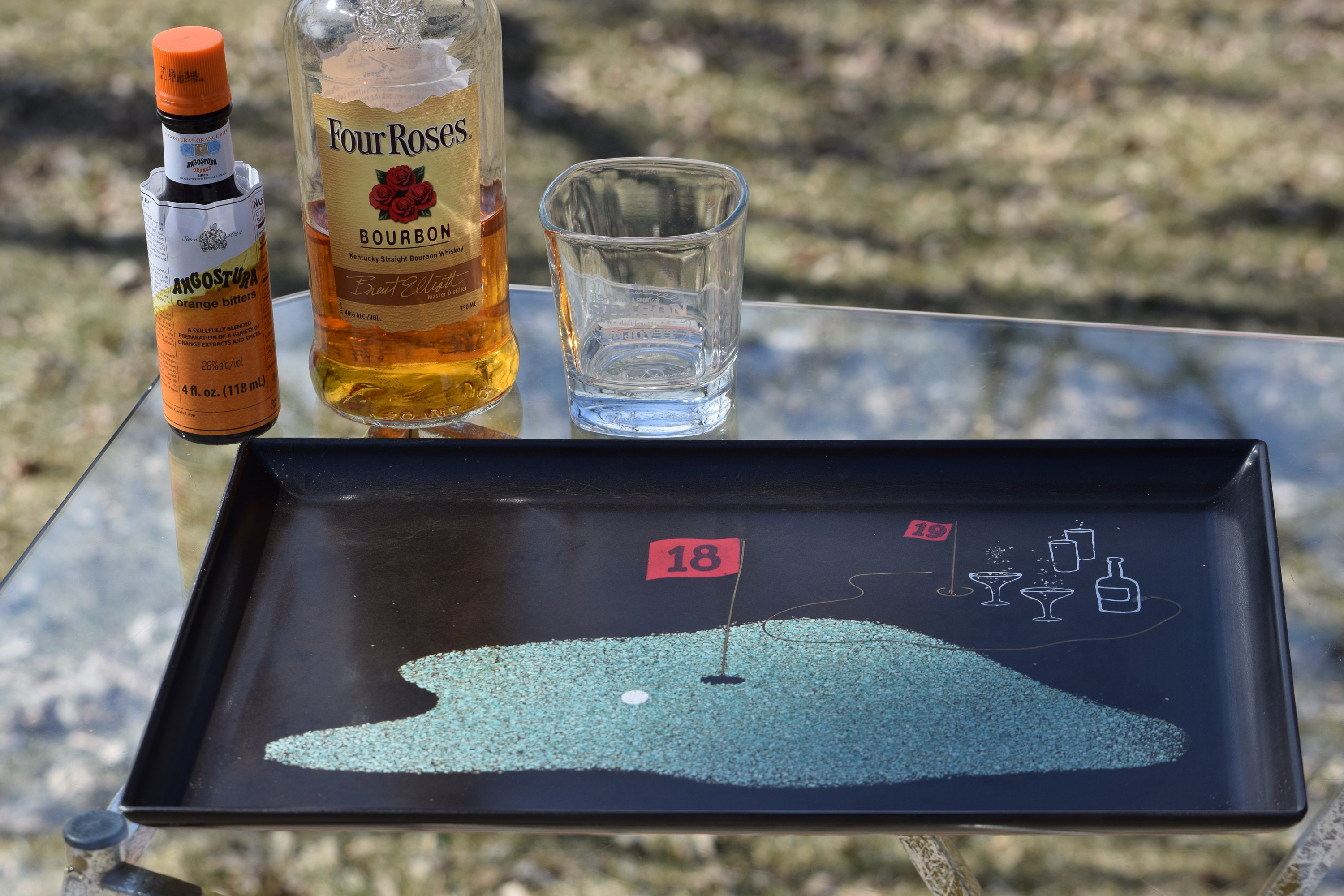 Vintage COUROC Mid Century Golf Cocktail Tray, Vintage Golf Serving ...