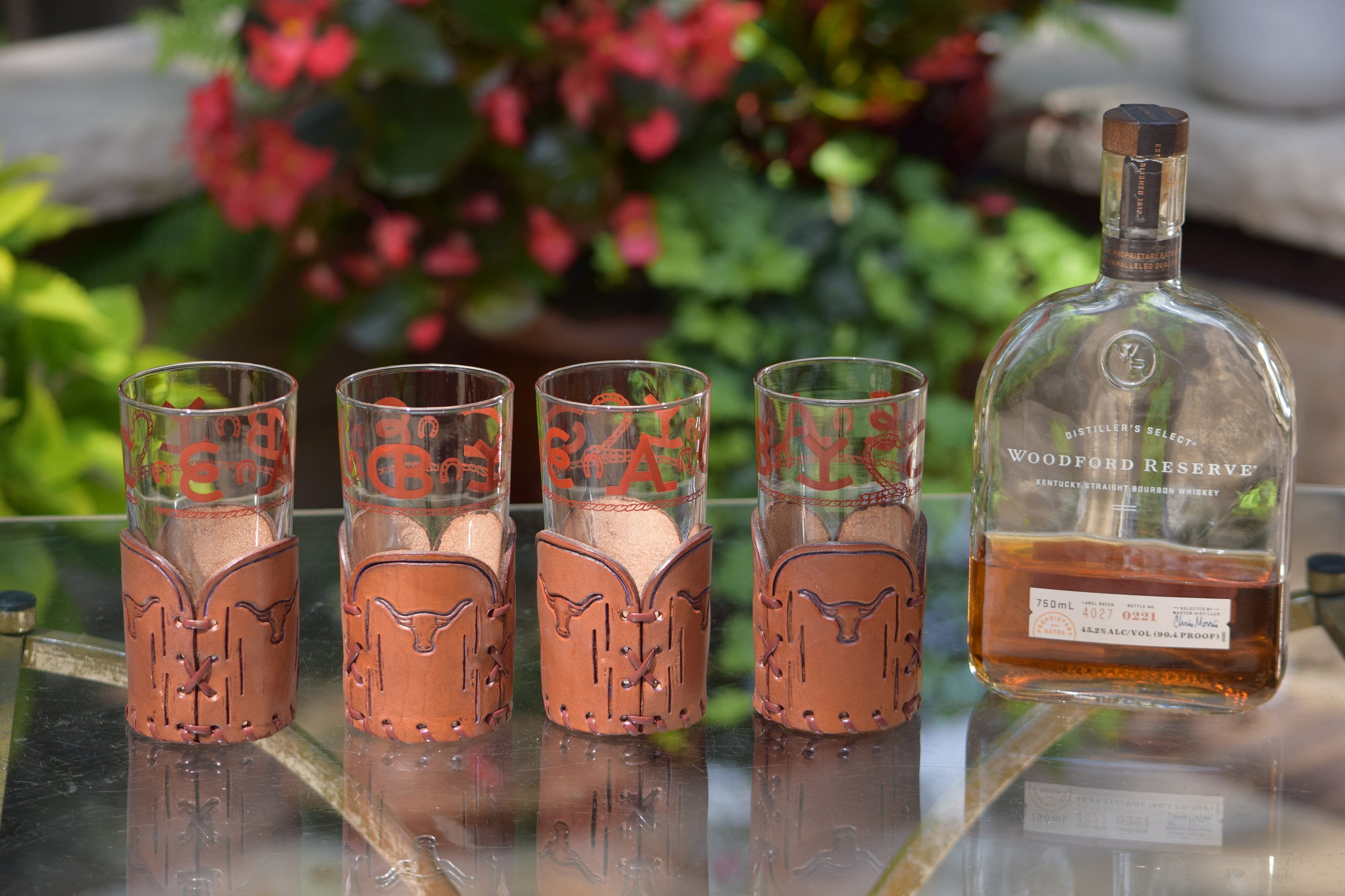 4 Vintage Libbey Western Highball glasses - BAMCO Longhorn Rodeo ...