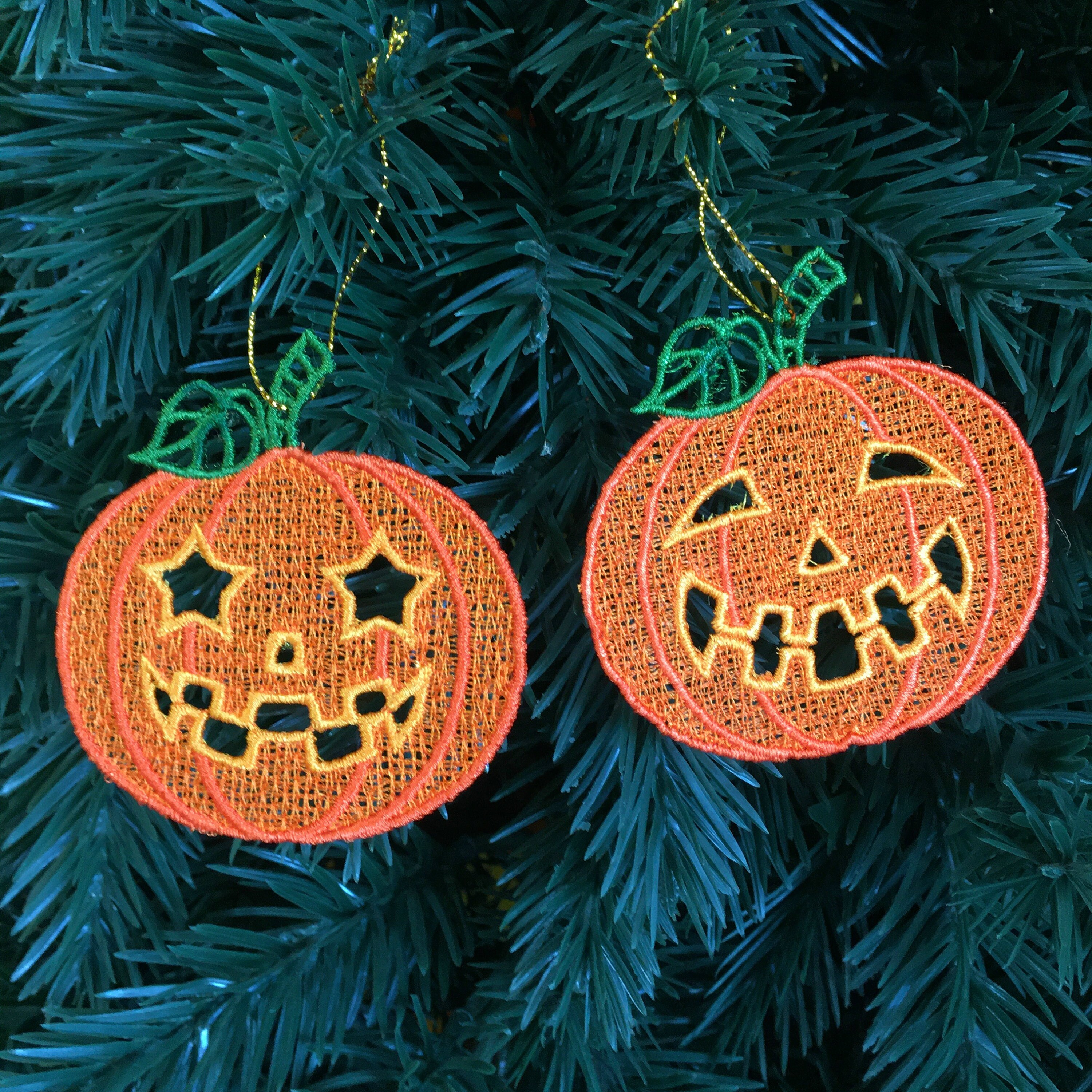 Pumpkin Ornaments Set of 10 Jack-o-lanterns Halloween - Etsy UK