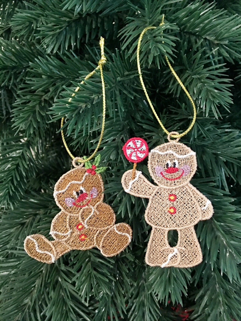 Gingerbread Ornaments Set of 10 Christmas Tree Decorations - Etsy