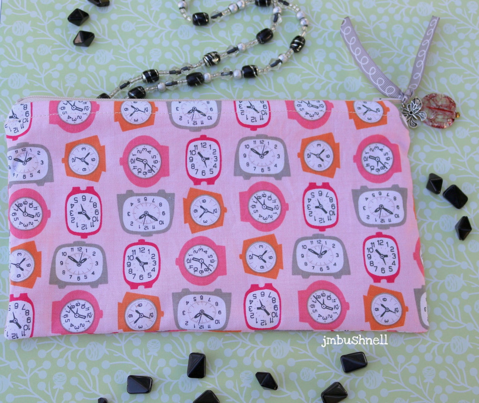 Time is on Your Side Clock Zip Zipper Bag - Etsy