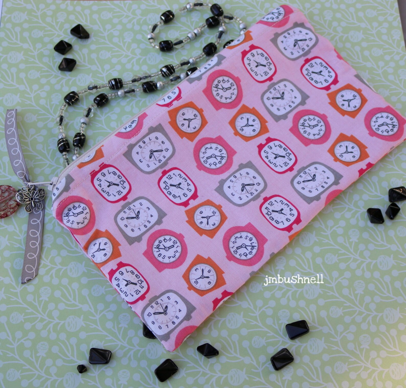 Time is on Your Side Clock Zip Zipper Bag - Etsy