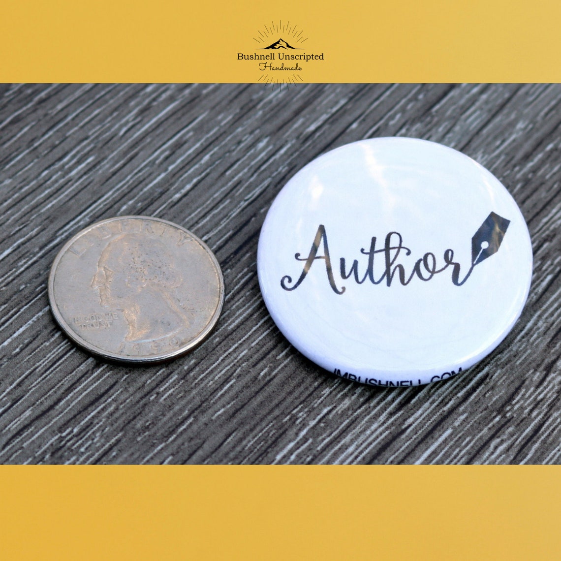 Author 1.5" Button Pin Pinback for Writers, Readers, and Scribes - Etsy