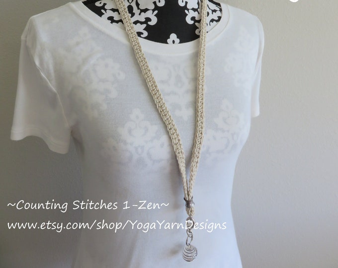 Crocheted Hemp Lanyard With Quartz Crystal - Etsy