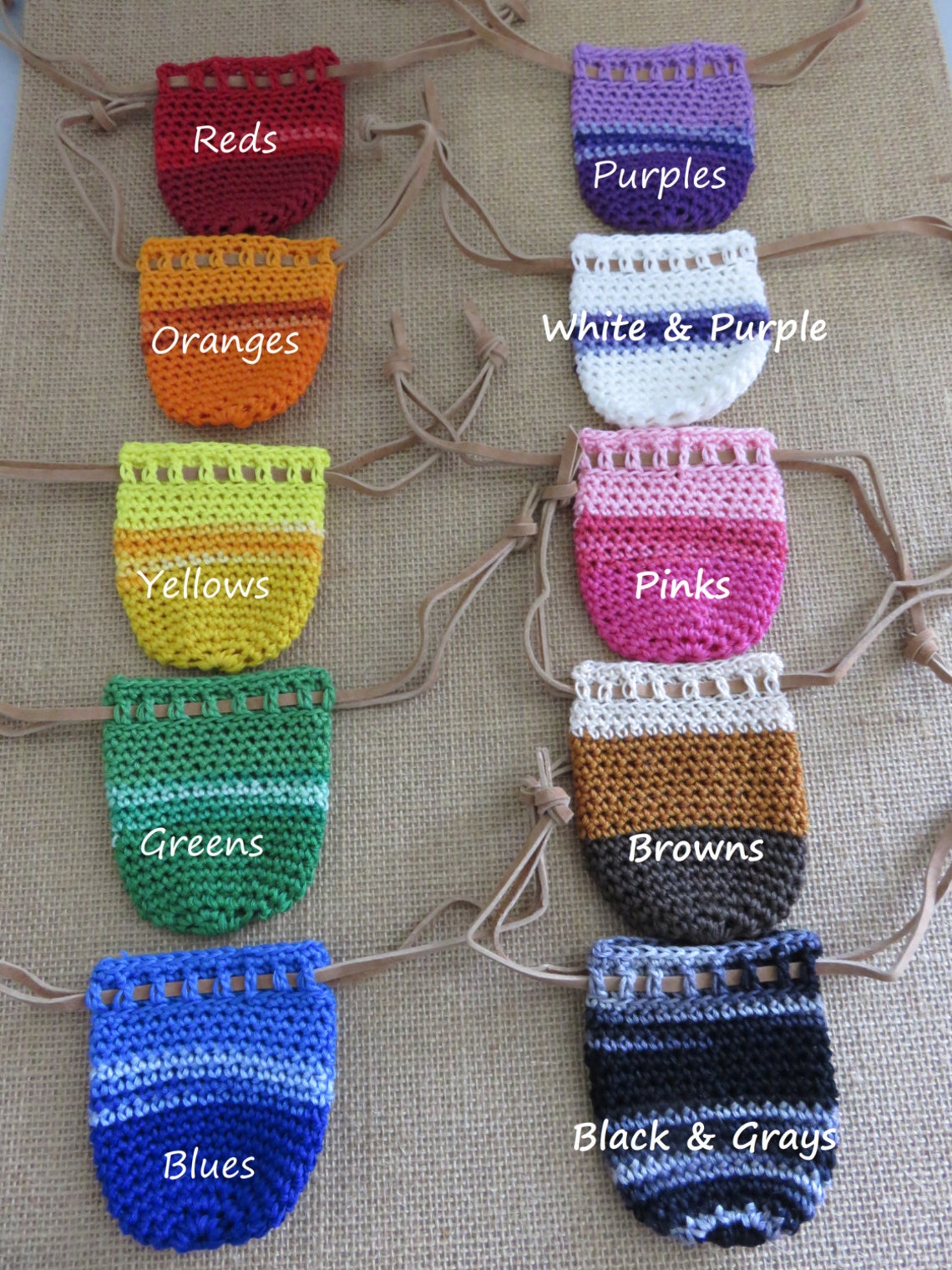 Crocheted Pouch and Crystal Stone Set - Etsy