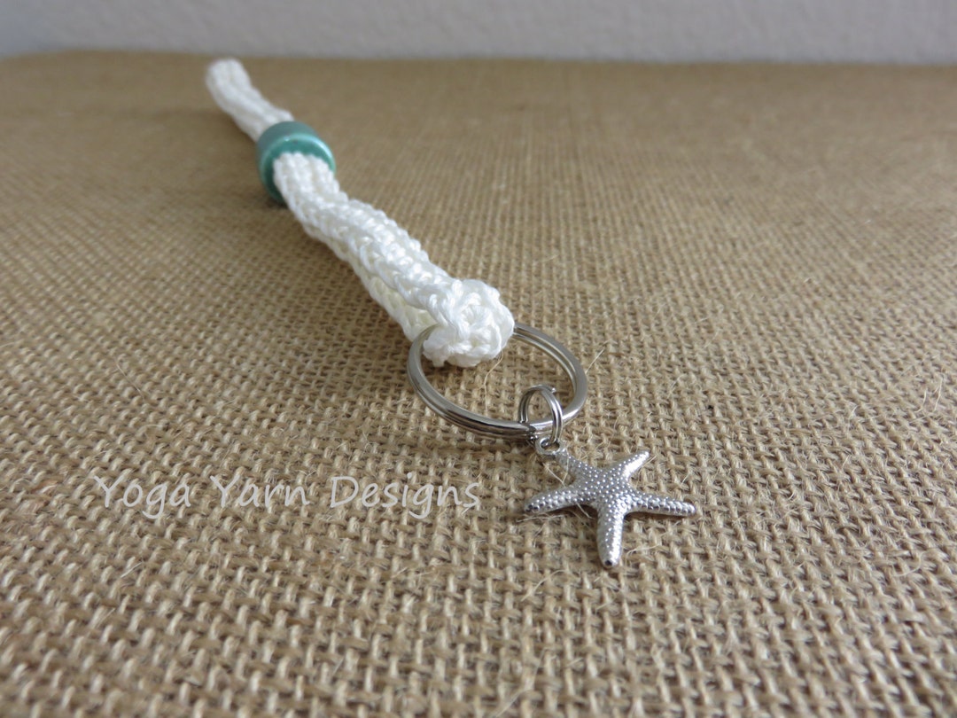 Hemp Wristlet Lanyard With a Starfish Charm - Etsy