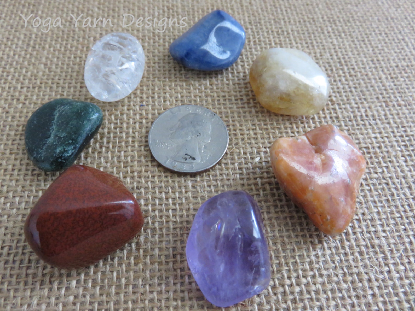 Crocheted Pouch and Crystal Stone Set - Etsy