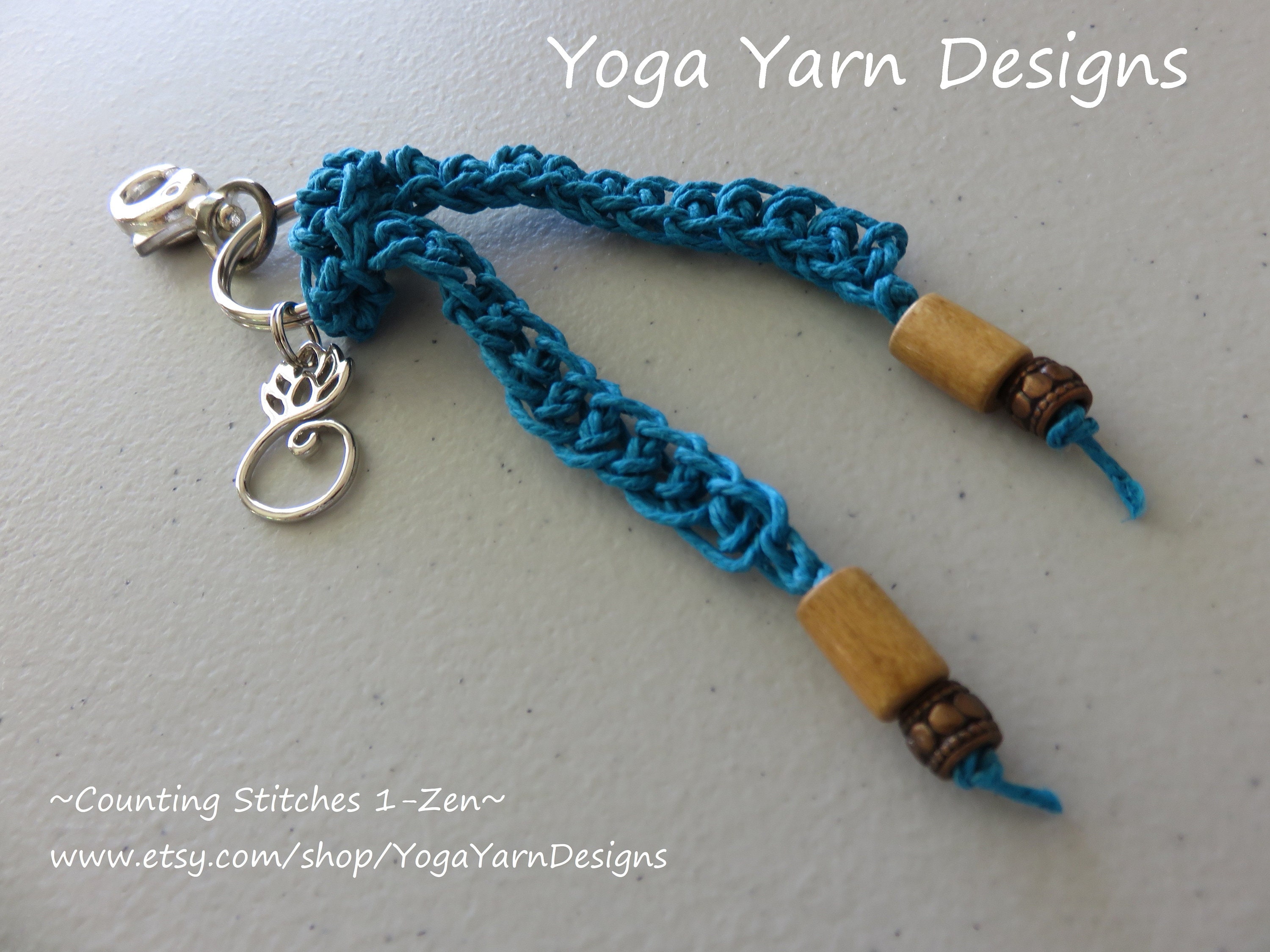 Lotus Key Chain Crocheted With Hemp - Etsy