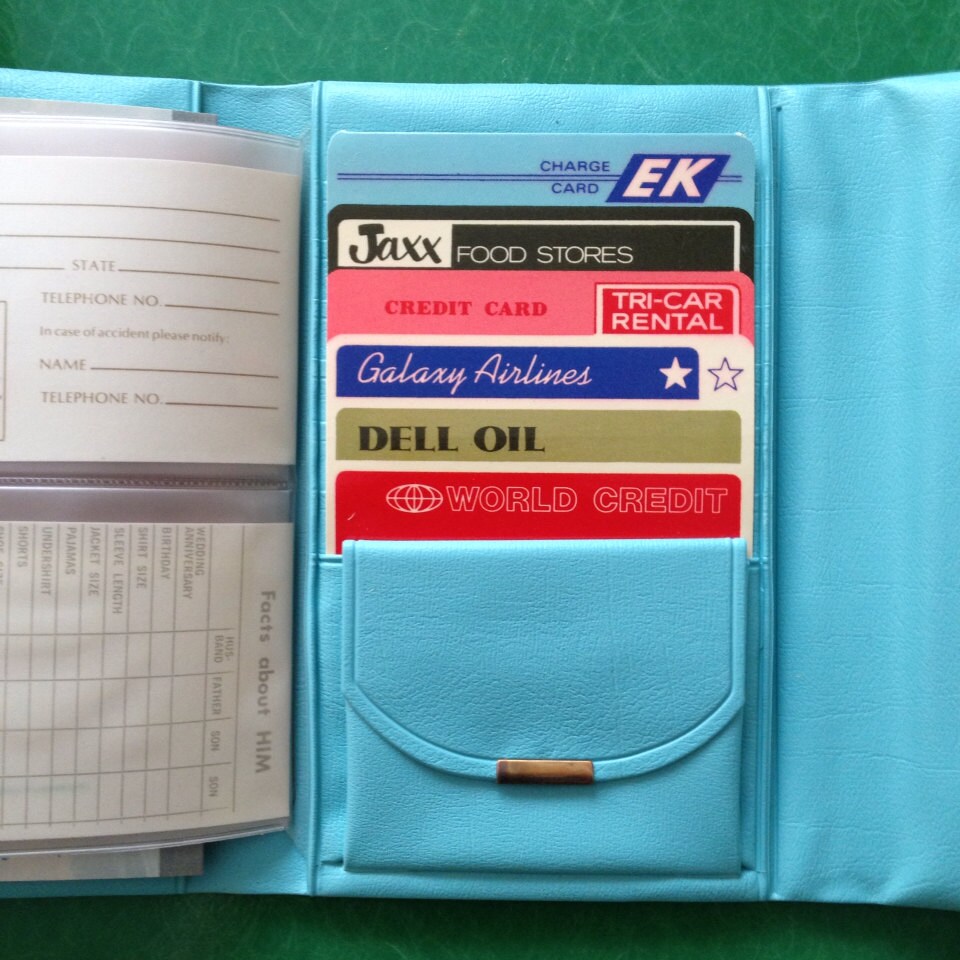 Vintage Blue Shaker Square Purse Secretary With Scalloped Edge and ...