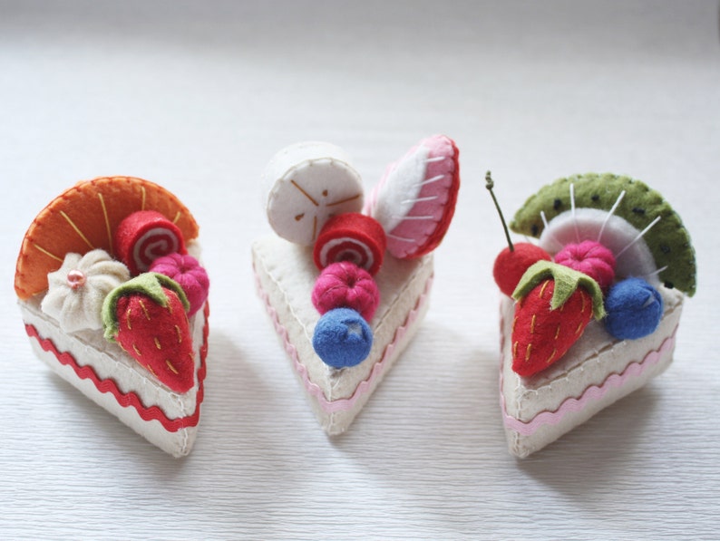Felt Food, Fake Slice of Cake, Felt Pincushion - Etsy