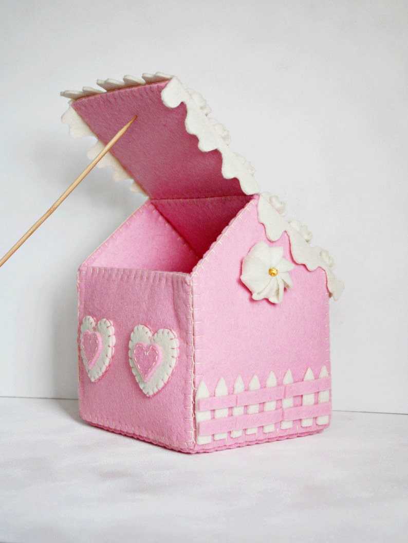 Felt House Shaped Box Playroom Decor - Etsy