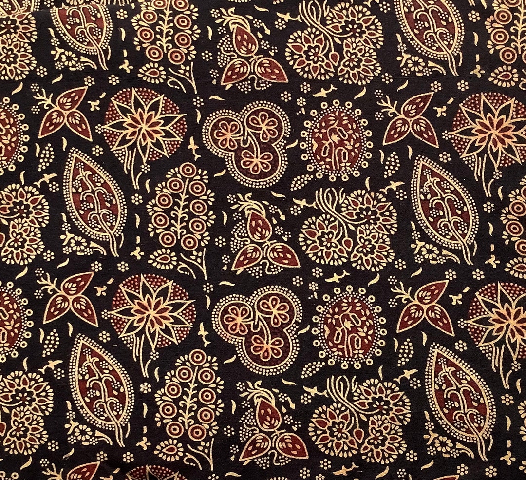 Indian Block Print, Cotton Print, Black Block Print Fabric, Dress ...