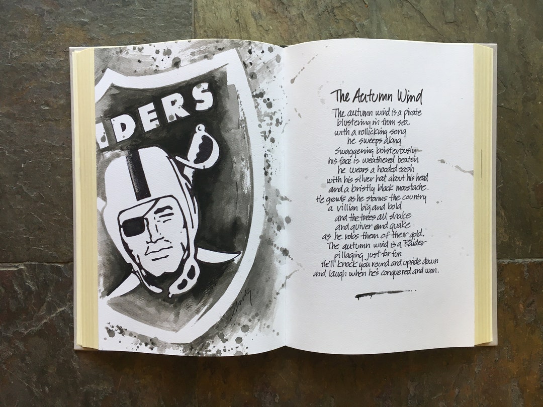 Oakland Raiders Wallart Book - on Demand Art - Etsy
