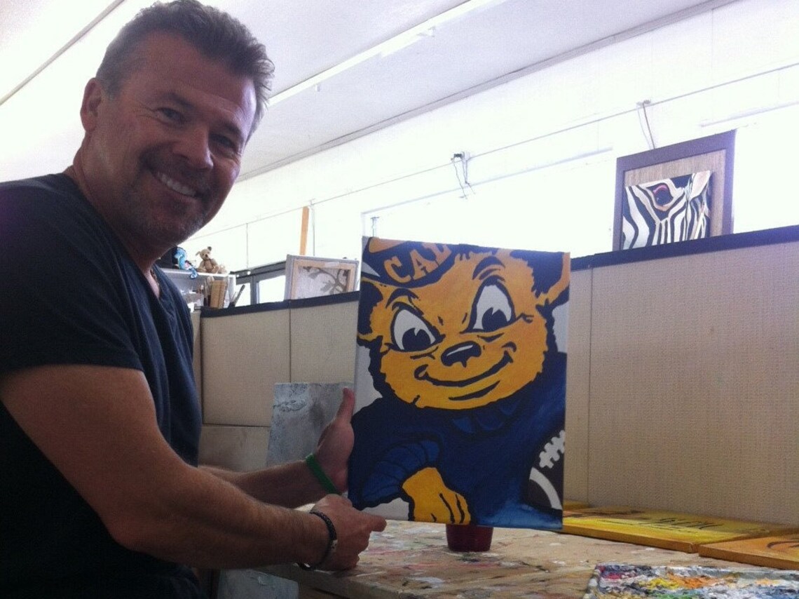 CAL Berkeley Oski Mascot Bear Painting. on Demand Art - Etsy