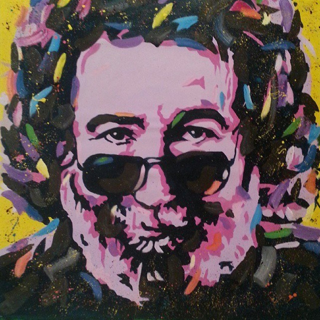 Jerry Garcia Original Portrait - 36" X 36" Acrylic on Canvas SPECIAL ...