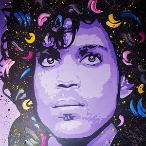 Prince Portrait by Victoria Schweizer 48x60" Acrylic on Canvas - Etsy