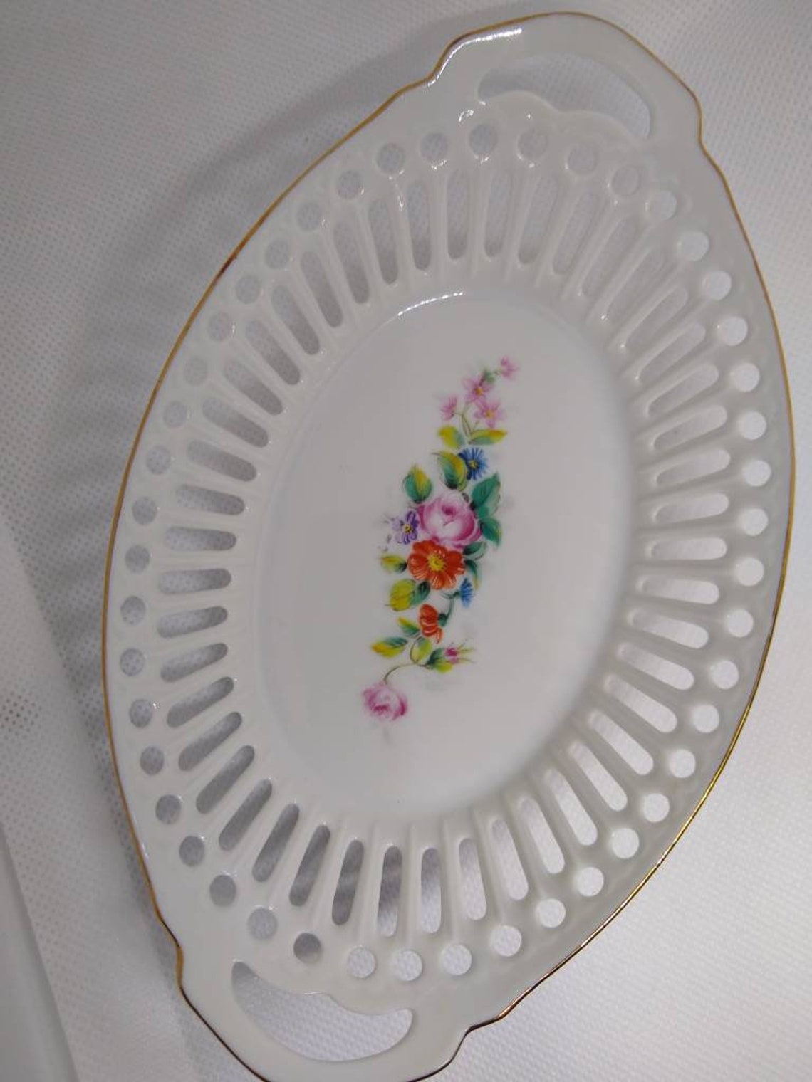 Winrose Collection Hand Decorated in USA Oval Candy Dish - Etsy