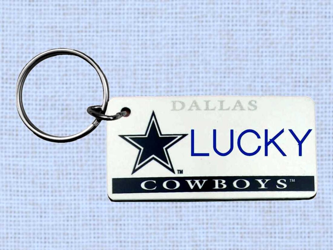 Personalized Dallas Cowboys Keychain Key Ring - Etsy