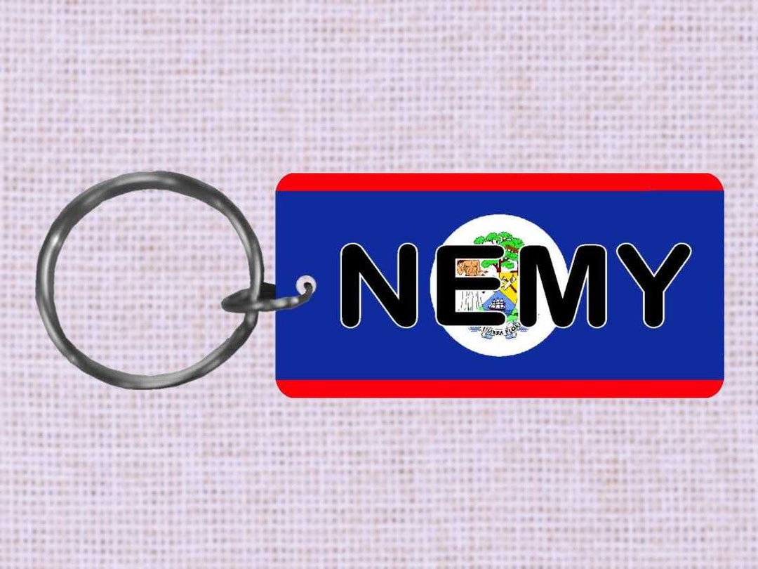Personalized Belize Country Flag Keychain - Etsy