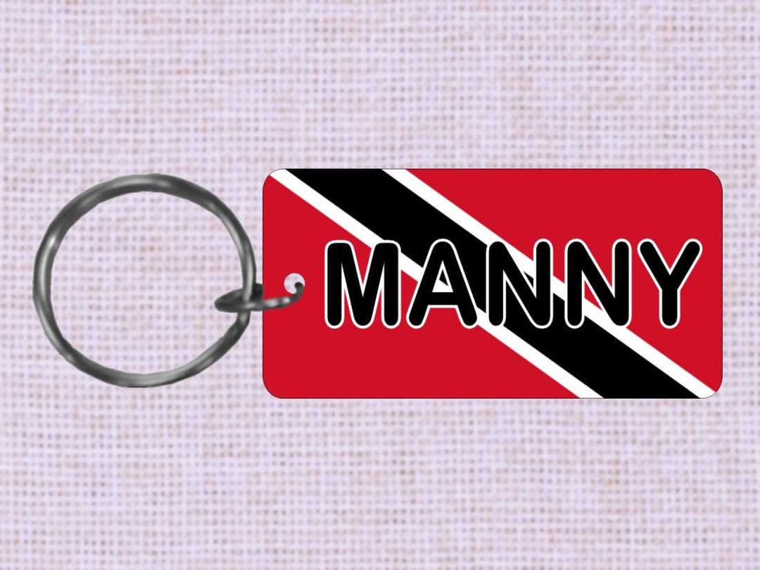 Personalized Trinidad and Tobago Country Flag Keychain - Etsy
