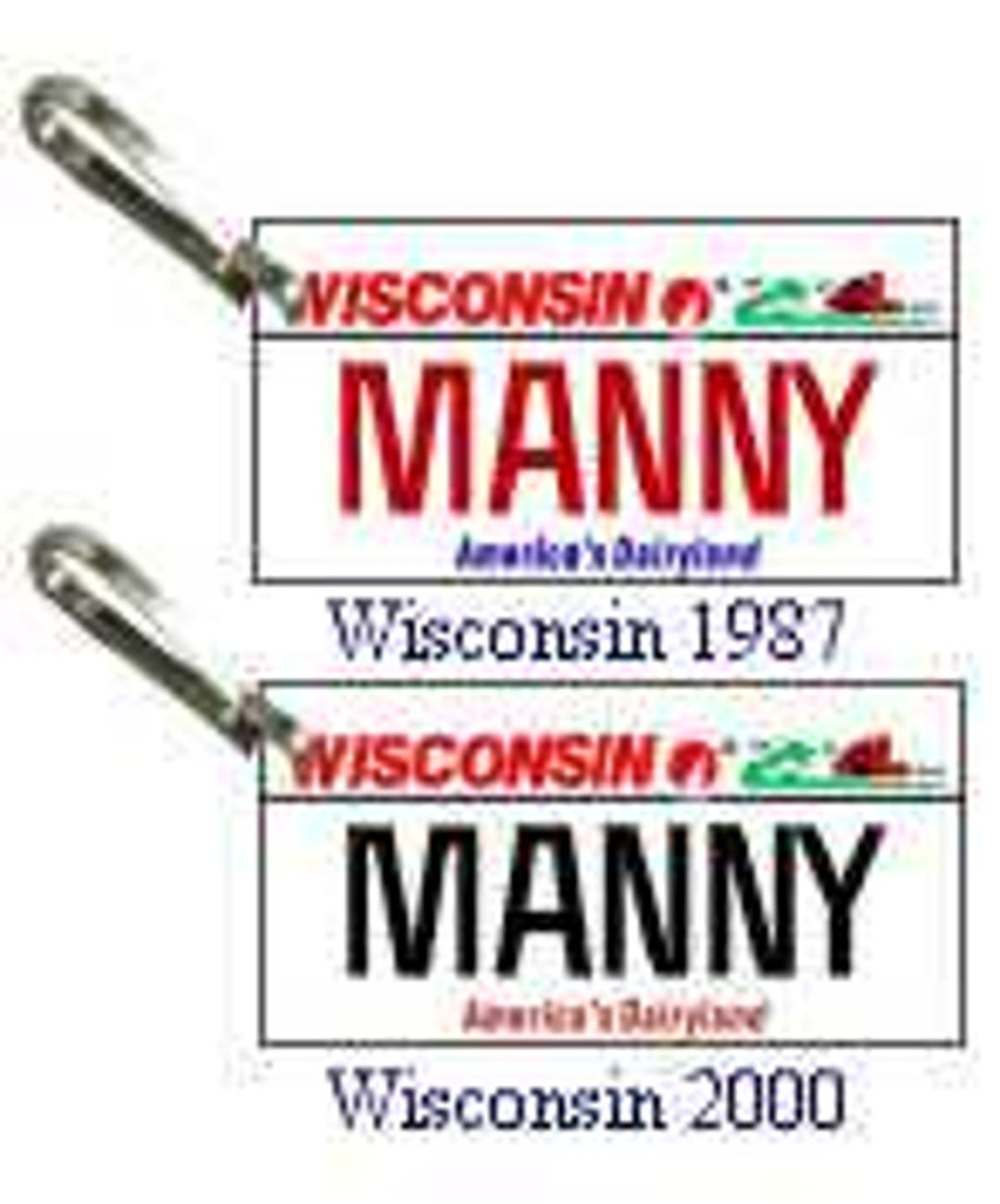 Personalized Wisconsin Replica License Plate Zipper Pull Overlaminated ...