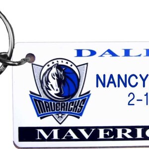 Personalized Dallas Maverics Keychain - Key Ring - Etsy