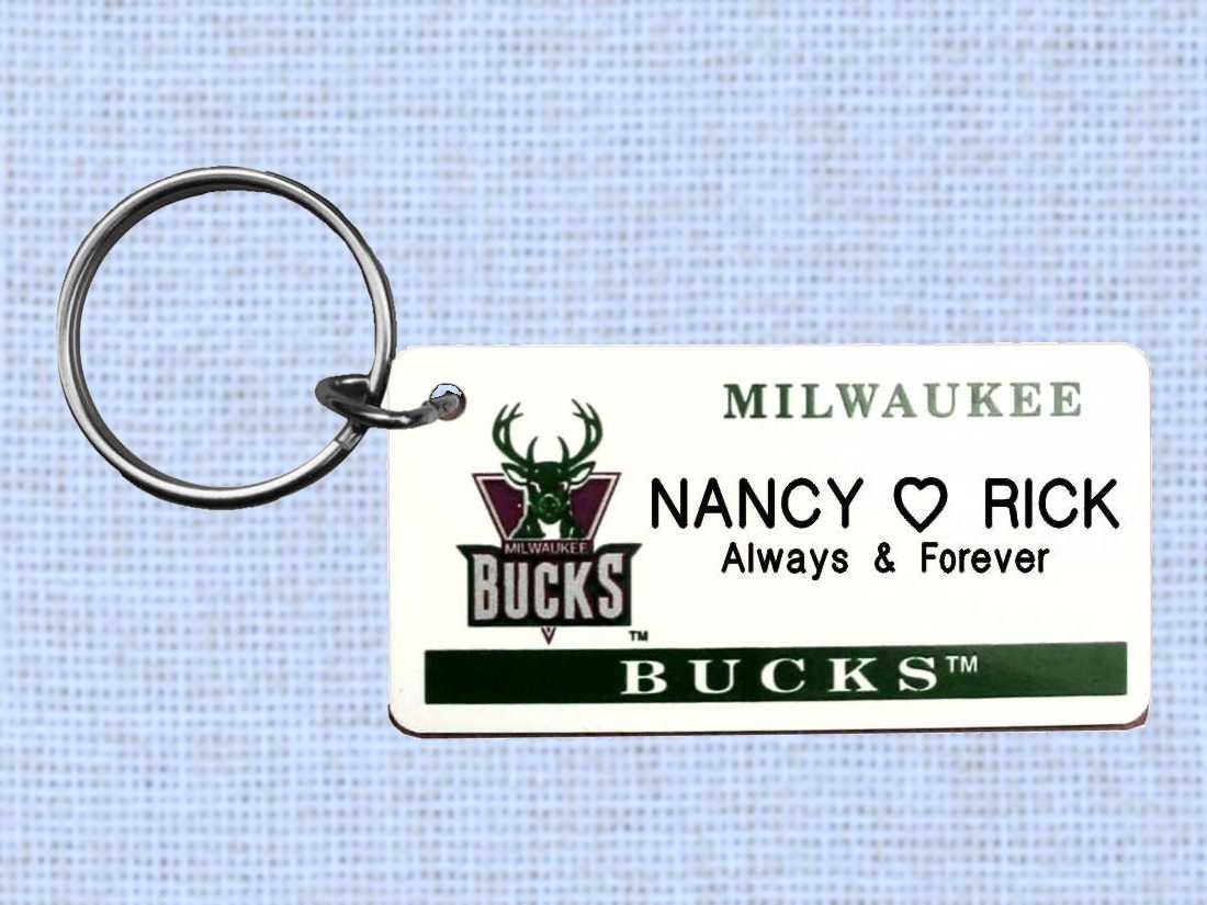 Personalized Milwaukee Bucks Keychain Key Ring - Etsy UK