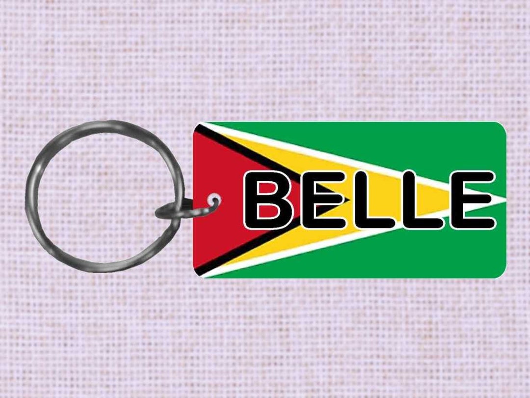 Personalized Guyana Country Flag Keychain - Etsy