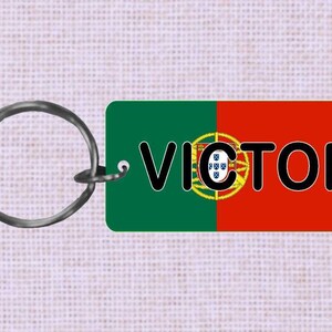 Personalized Portugal Country Flag Keychain - Etsy
