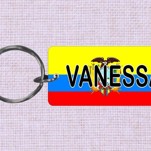 Personalized Ecuador Country Flag Keychain - Etsy