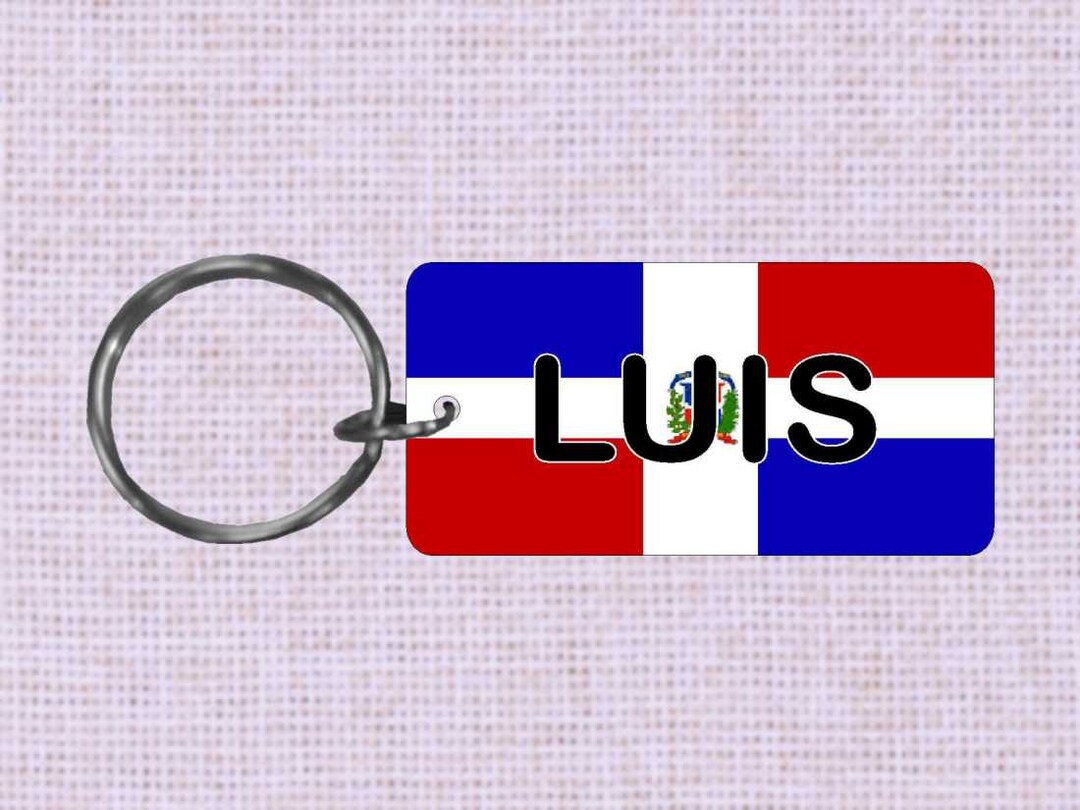 Personalized Dominican Republic Country Flag Keychain - Etsy