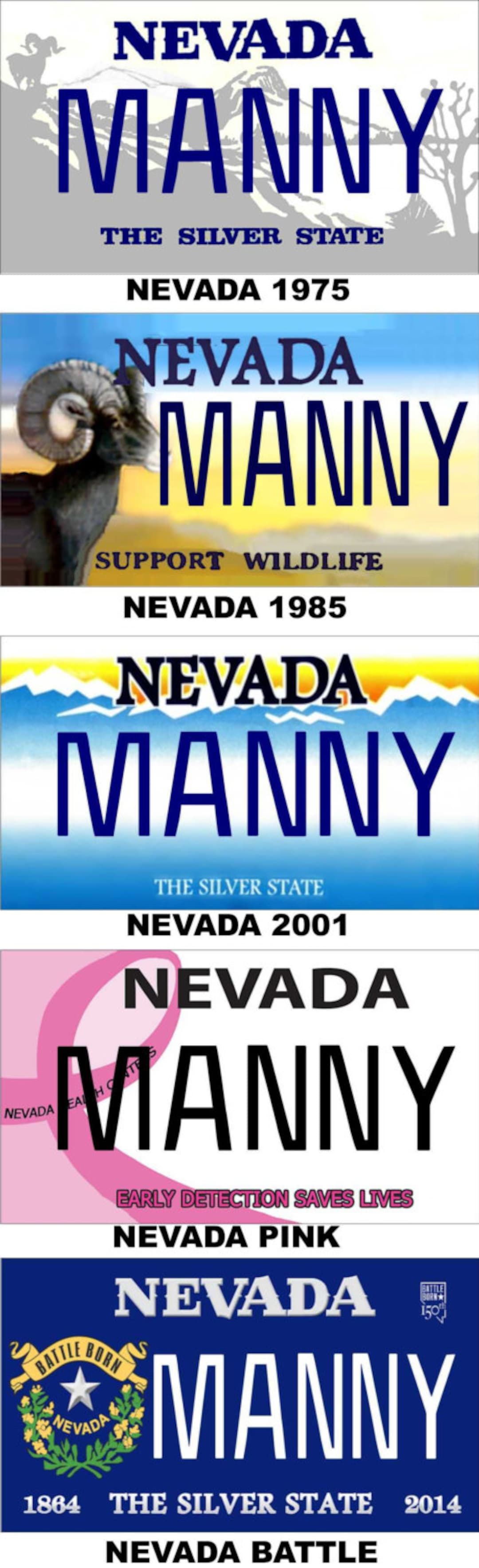 Personalized Nevada Refrigerator Magnet State License Plate Replica - Etsy