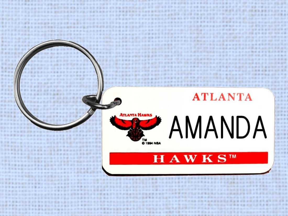 Personalized Atlanta Hawks keychain key ring | Etsy