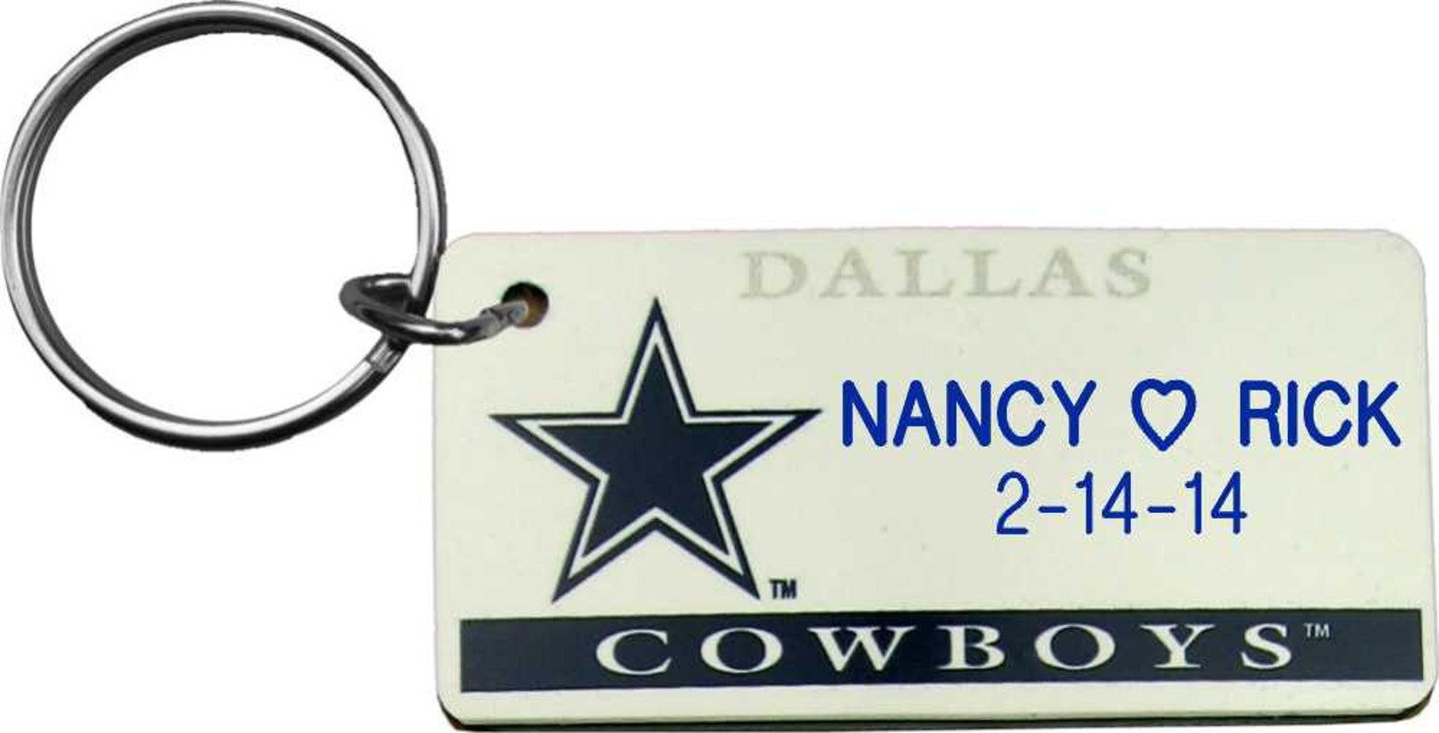 Personalized Dallas Cowboys Keychain Key Ring - Etsy