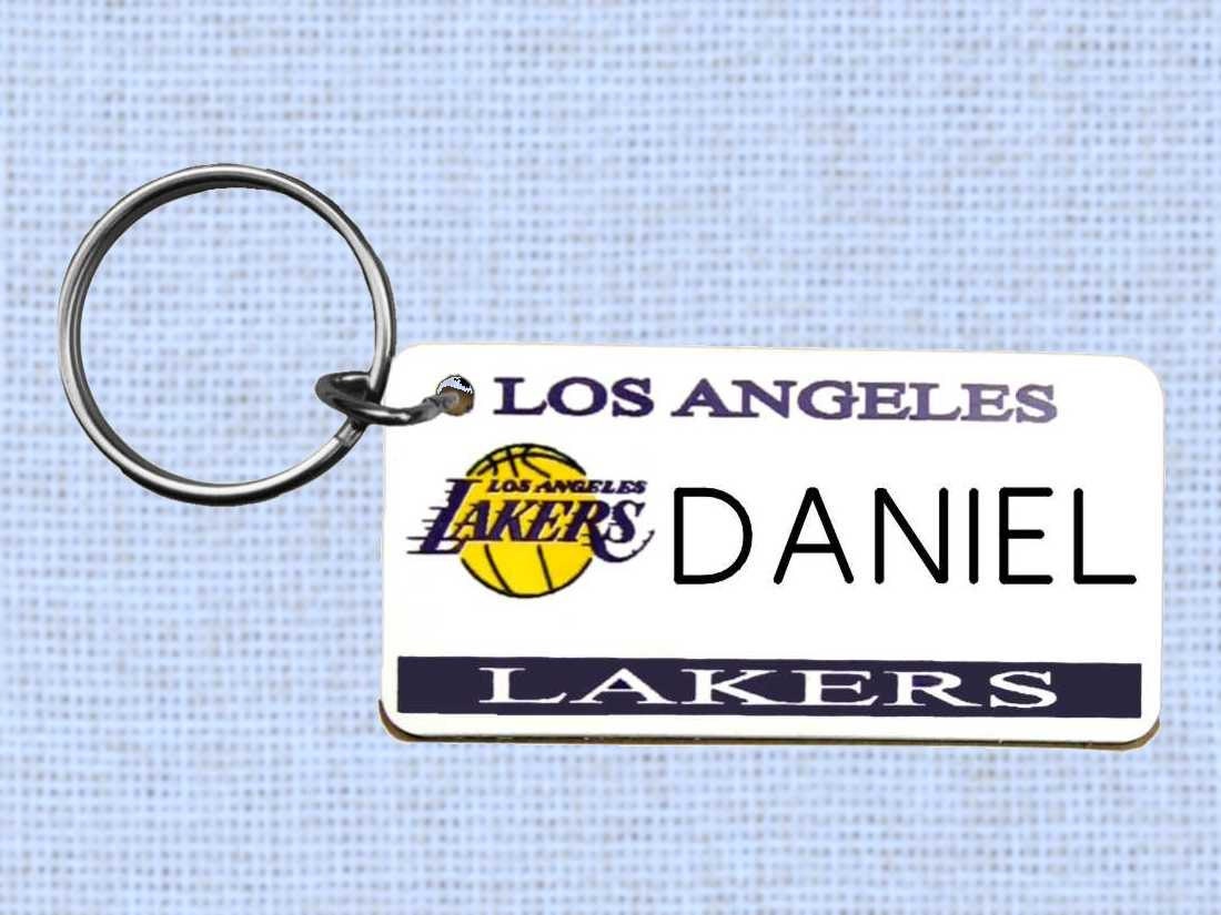 Personalized Los Angeles Lakers Keychain Key Ring - Etsy